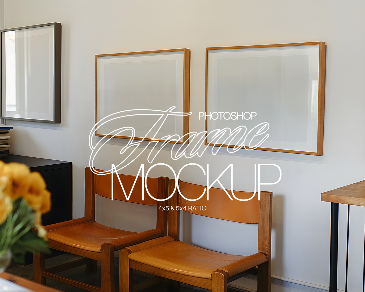 5x4 and 4x5 Frames in Cosy Home Studio Mockup – WasMockups