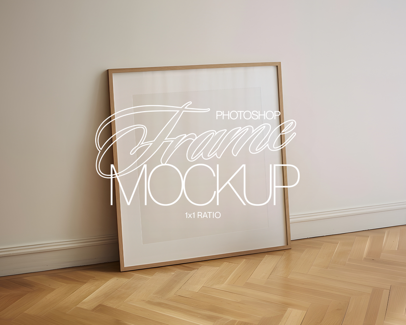 1x1 Leaning Frame Minimal Mockup – WasMockups