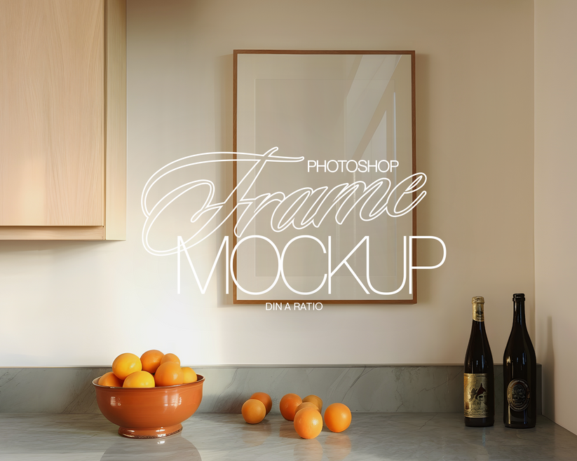 DIN A Vertical Frame Kitchen Mockup – WasMockups