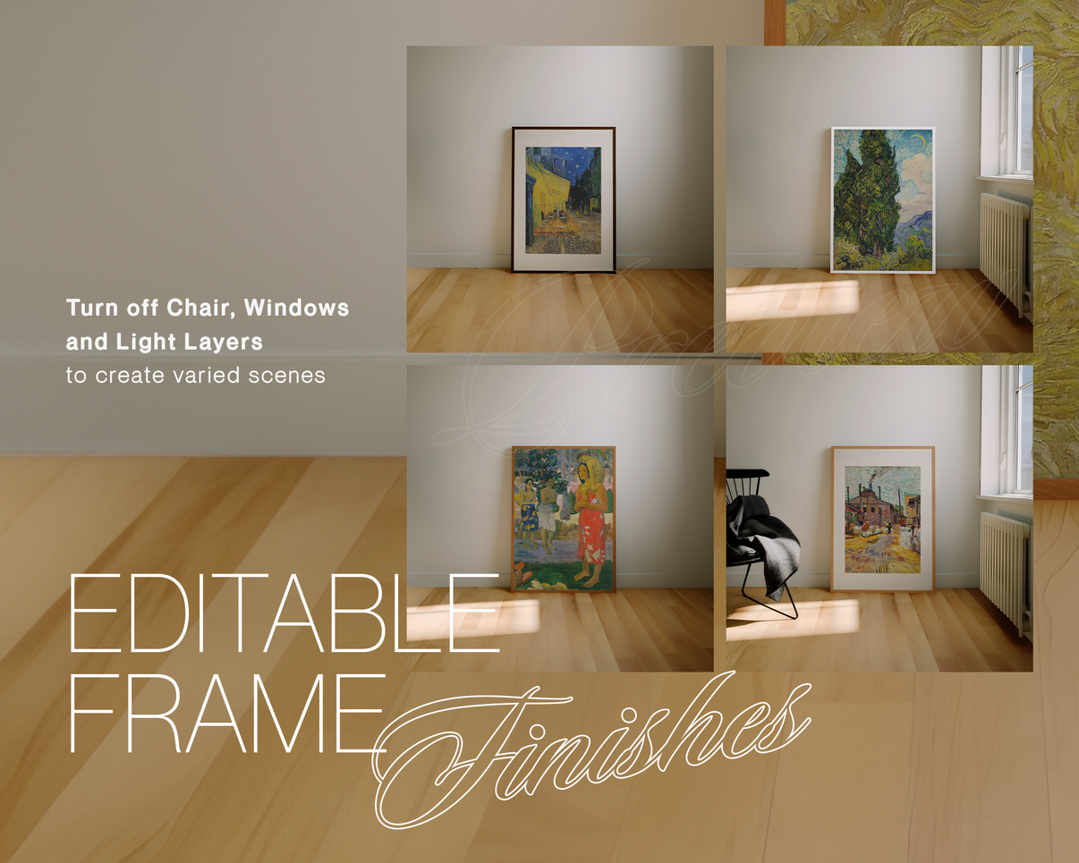 DIN A Frame with Editable Decor Options Mockup – WasMockups
