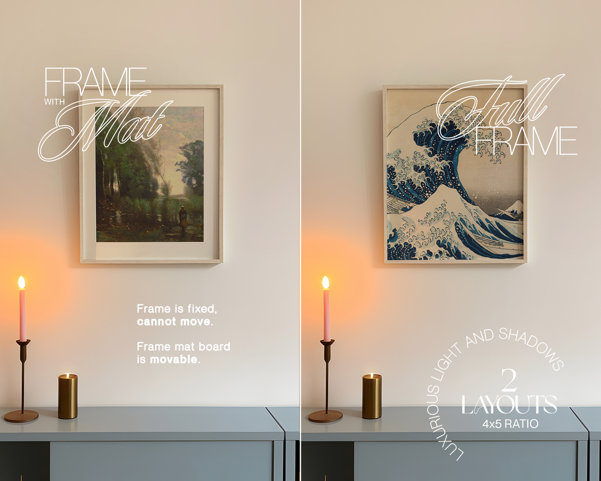 4x5 Frame Pastel Interior Mockup – WasMockups