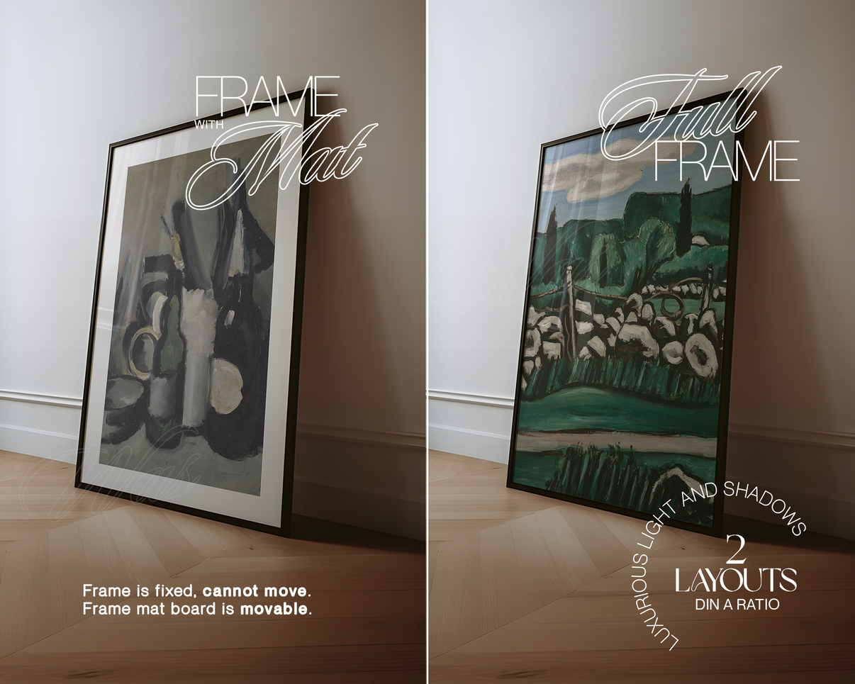 DIN A Black Leaning Frame Side-Angle Mockup – WasMockups