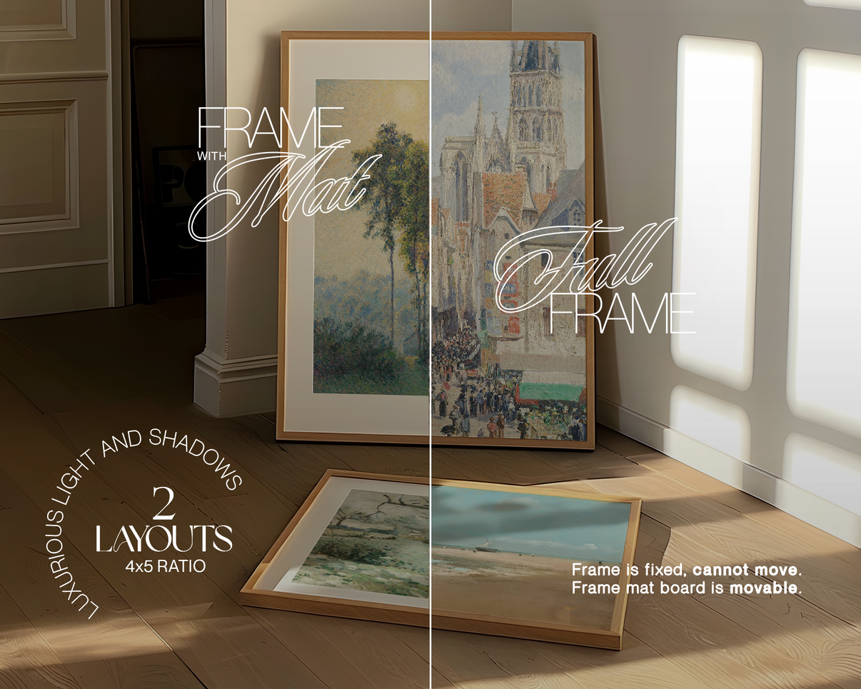 Two 4x5 Frames Corner Loft Interior Mockup – WasMockups