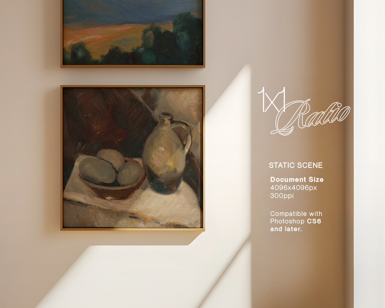 Two 1x1 Frames with Natural Light Freebie Mockup – WasMockups