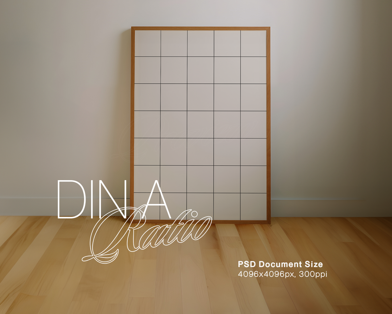 DIN A Frame with Editable Decor Options Mockup – WasMockups