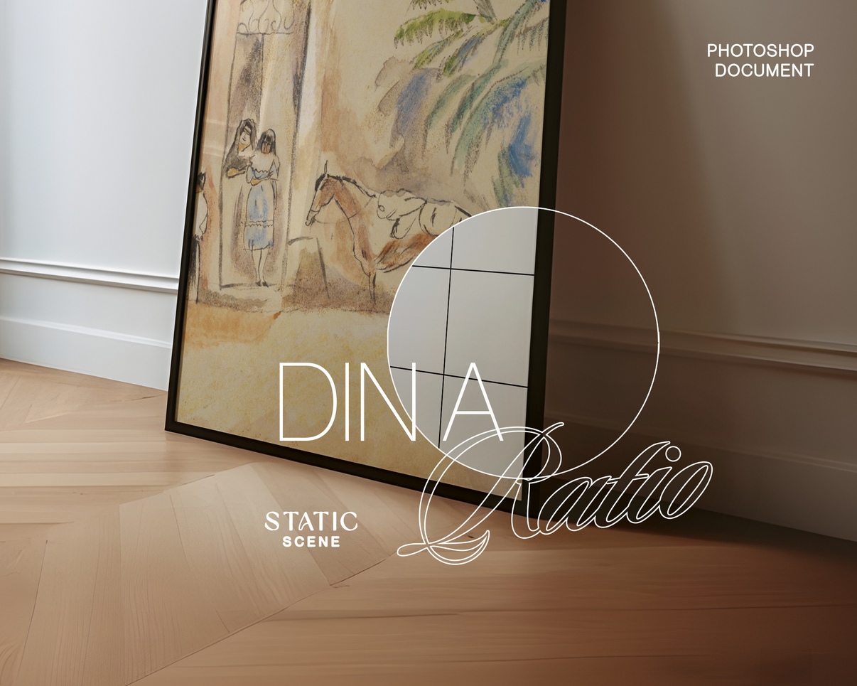 DIN A Black Leaning Frame Side-Angle Mockup – WasMockups