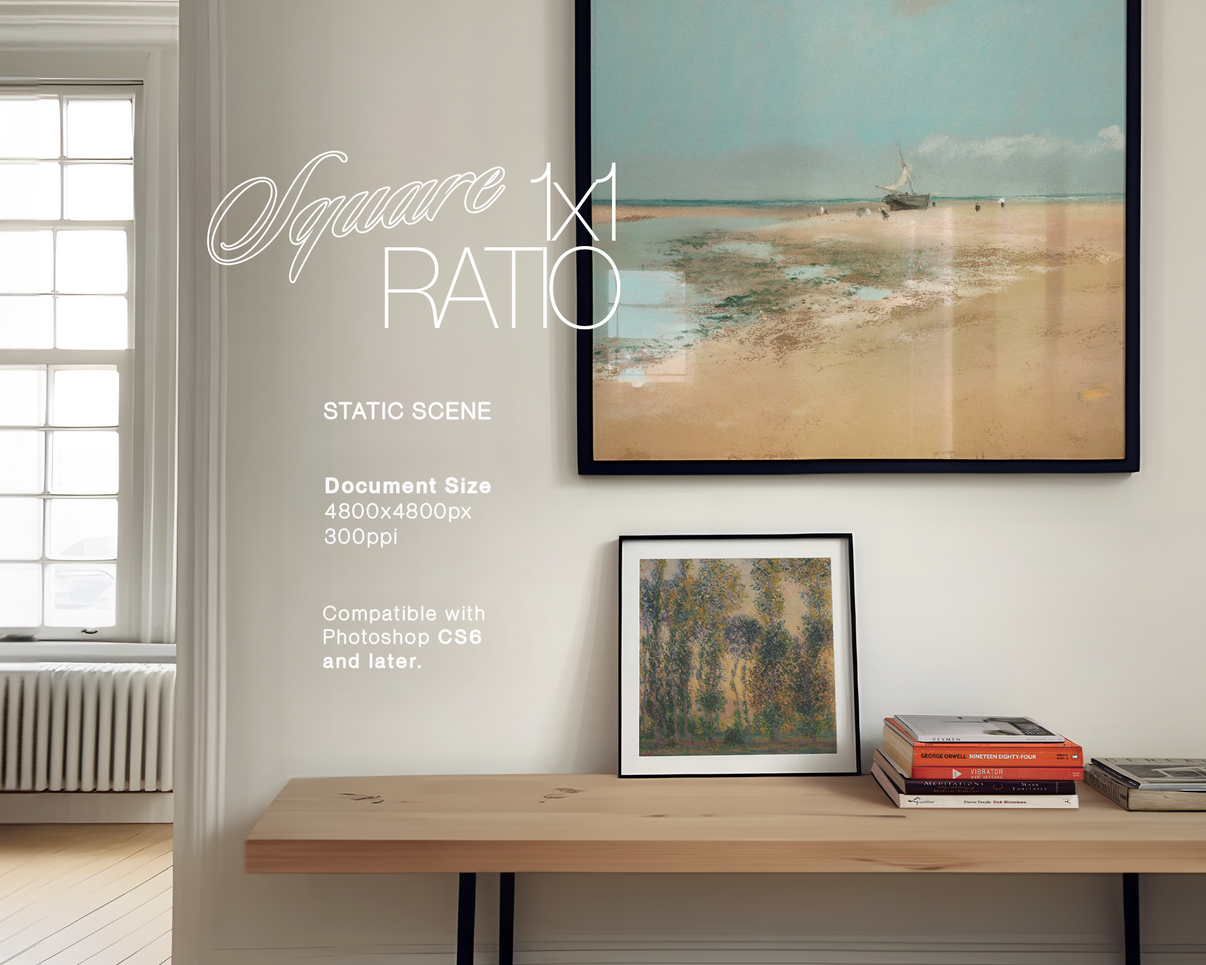 Two 1x1 Frames Loft Interior Mockup – WasMockups